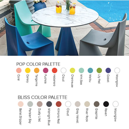 JAX dining table and colors 550 | T2 Site Amenities